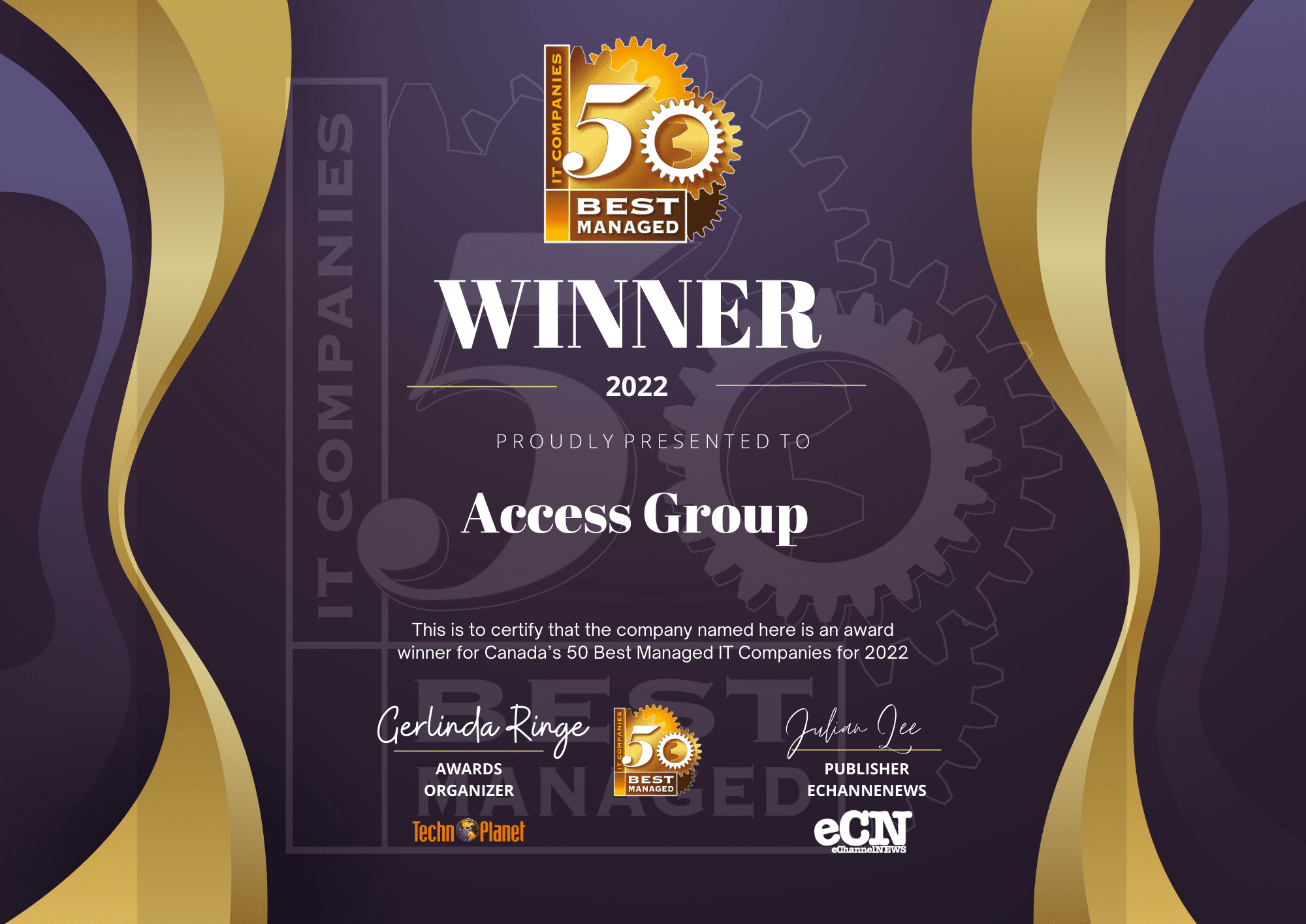 Canada’s 50 Best-Managed IT Companies | Access Group Inc